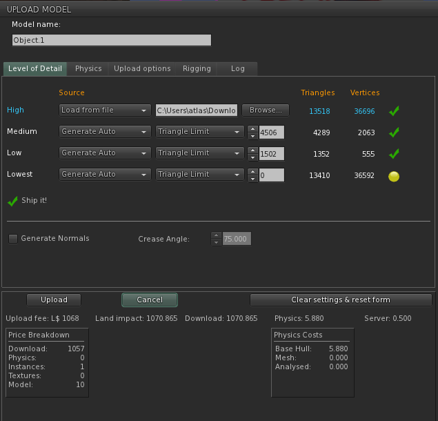 [BUG-232732] Give error message when uploading useless models · Issue #9948 · secondlife/jira ...